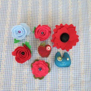 None | Jewelry | Handmade Quirky Felt Pins | Poshmark